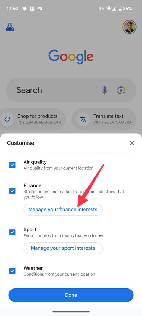 Google Discover: Add your interests to get the most relevant news