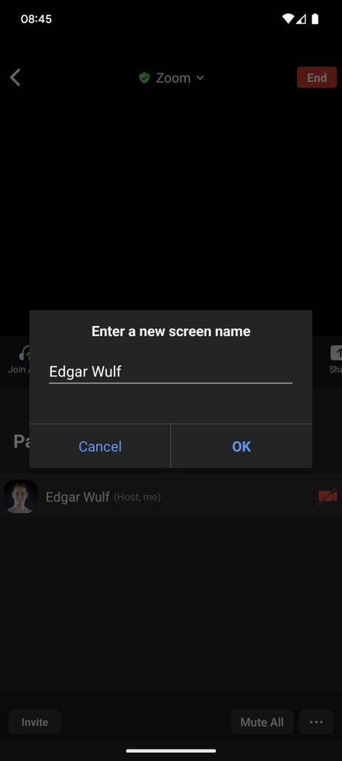 Zoom: How to change your name