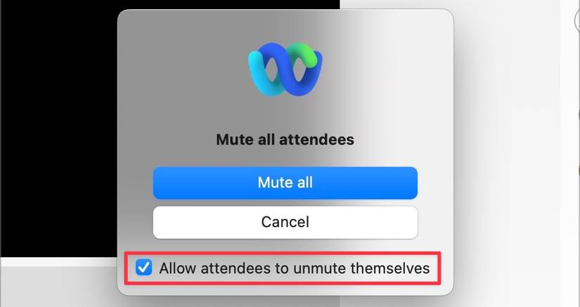 How to mute a Webex participant