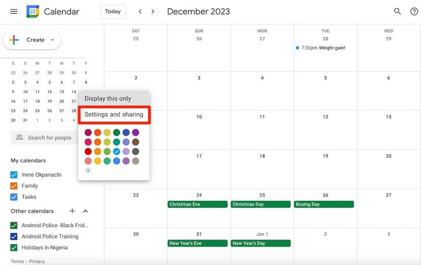 Google Calendar: How to make your calendar private