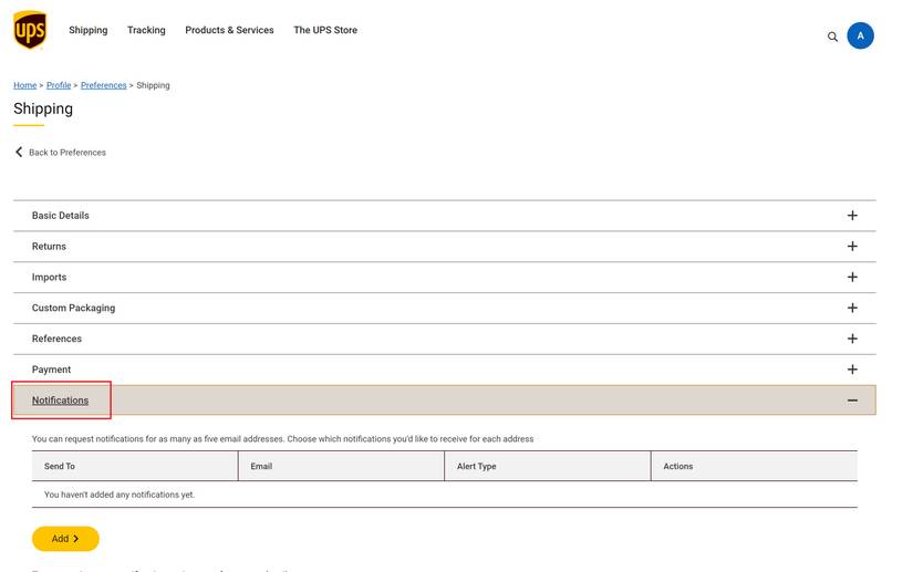 UPS: How to set up package delivery notifications