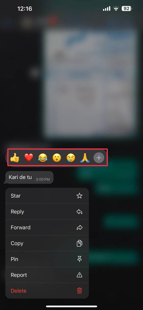 WhatsApp: How to use message reactions