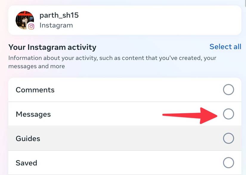 How to export messages from Facebook and Instagram
