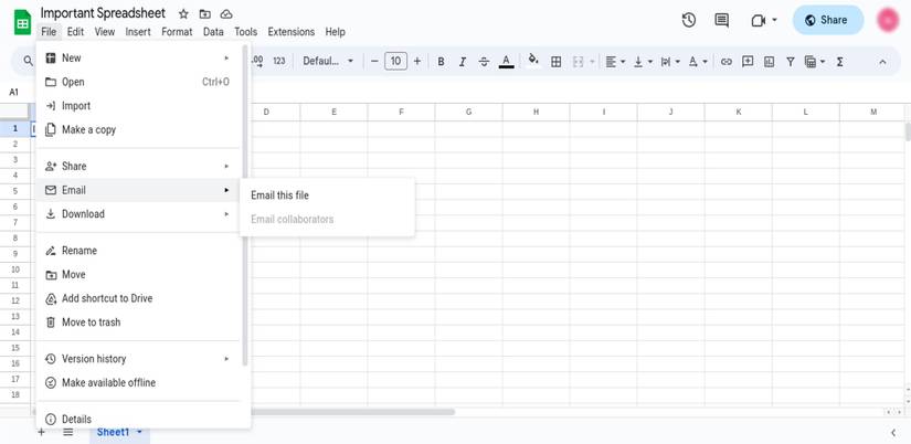 Google Sheets: How to export files