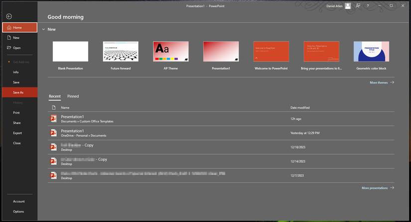 Microsoft PowerPoint: The difference between templates and themes