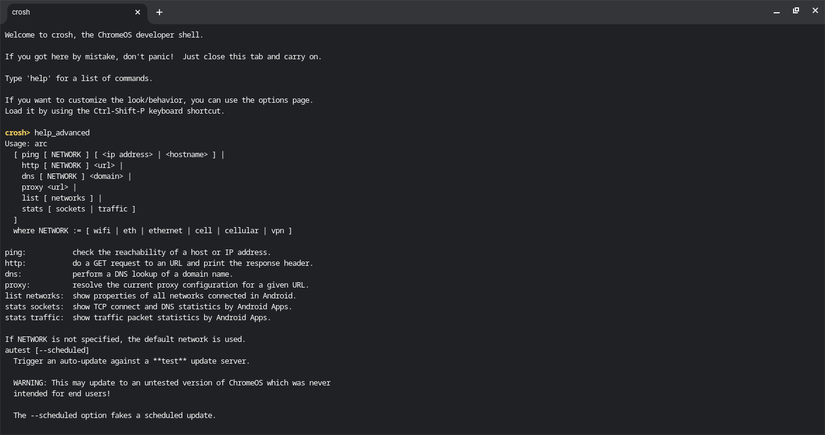 The top 12 Crosh commands every Chromebook owner should know