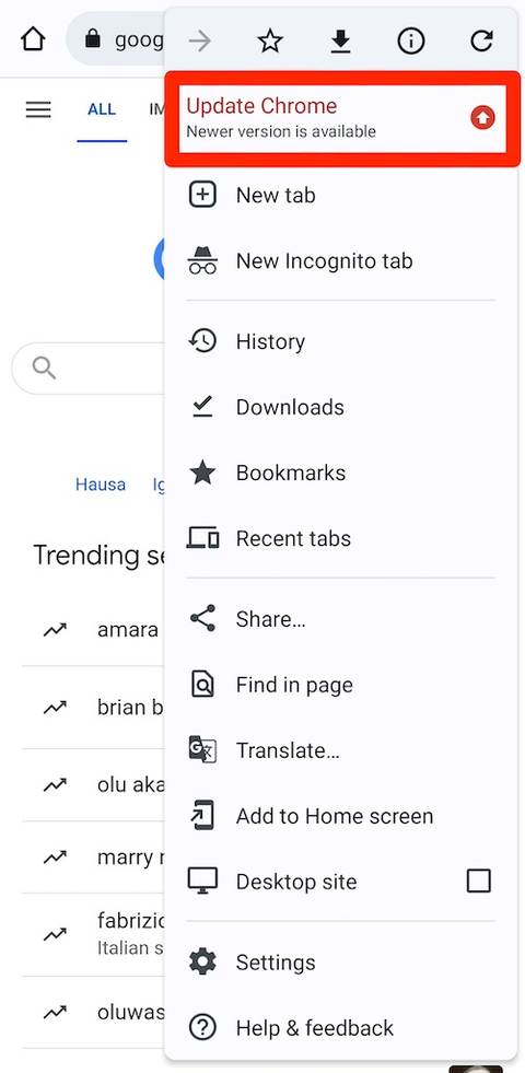 Google Chrome: How to update to the latest version of the browser