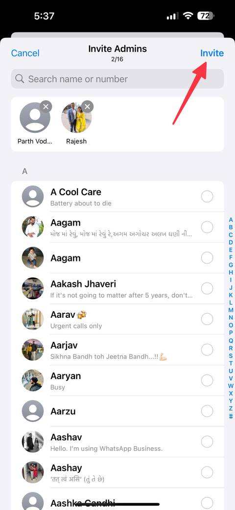 WhatsApp: How to add multiple admins to a channel