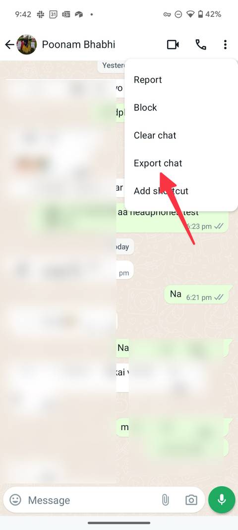 WhatsApp: How to export conversations