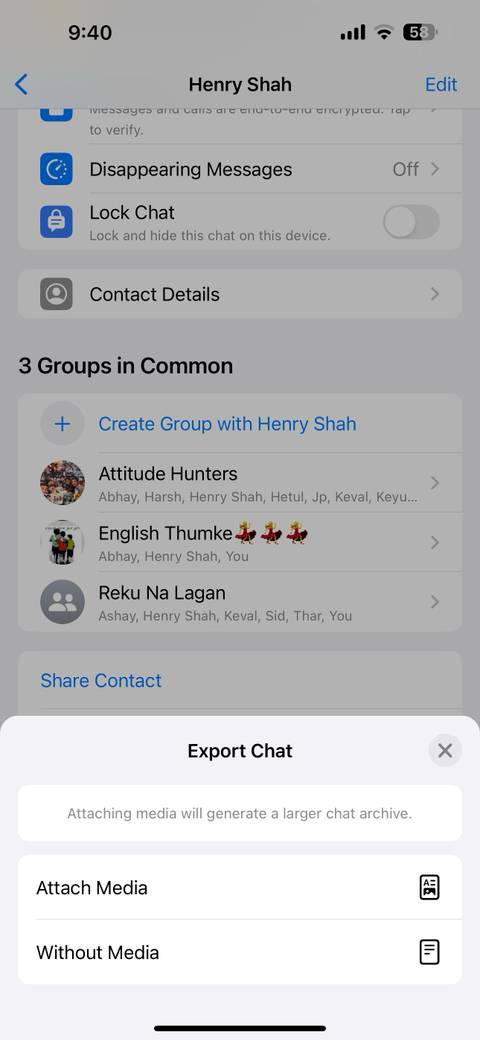 WhatsApp: How to export conversations
