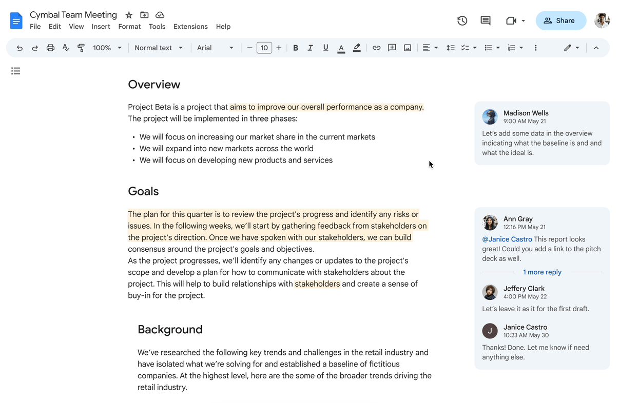 Google Docs tweak makes comments much easier to handle