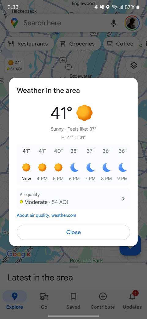 Google Maps finally integrates weather data on Android