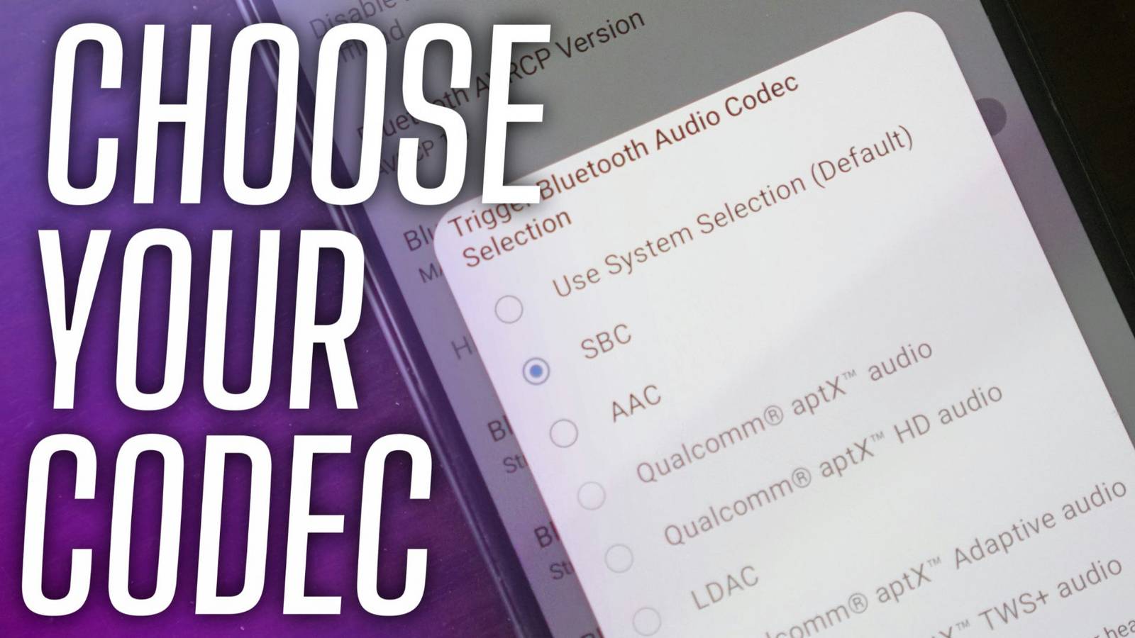 How to change Bluetooth codecs