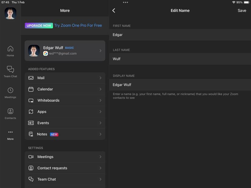 Zoom: How to change your name