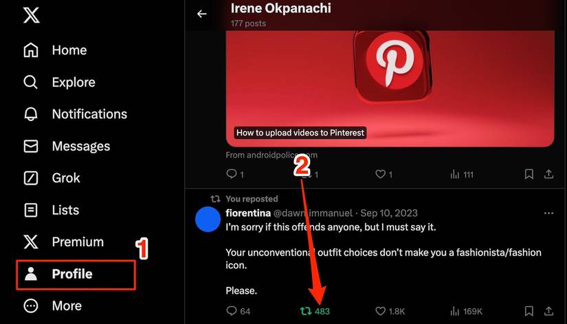 X: How to delete a post on your account