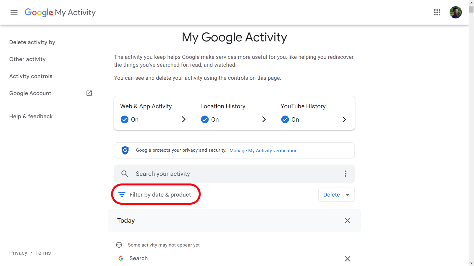 How to quickly delete your Google search history