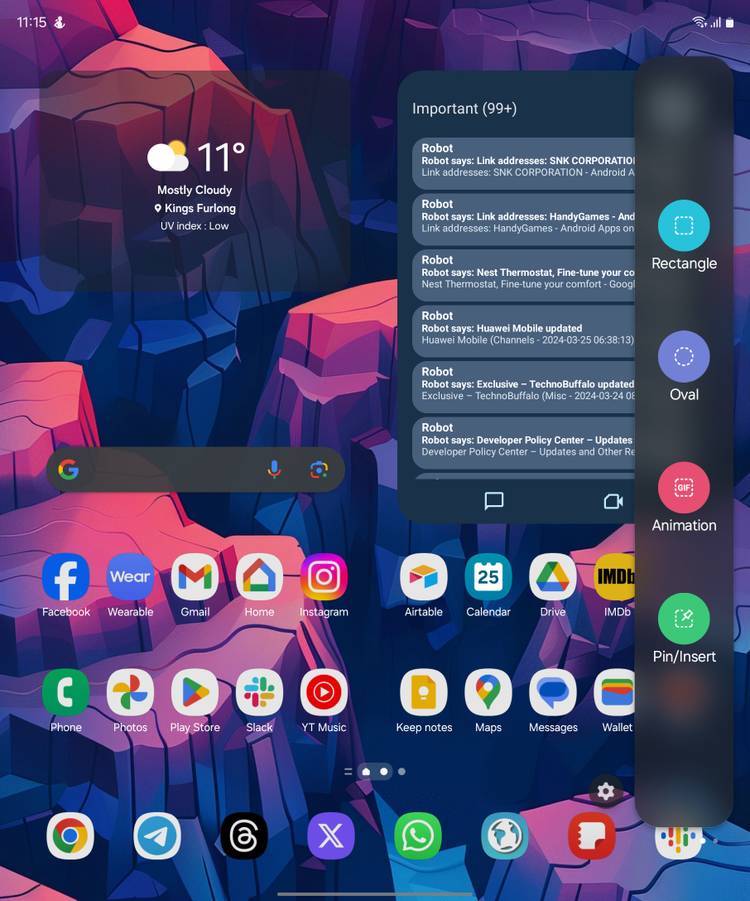 Samsung Galaxy Z Fold 5: How to take a screenshot