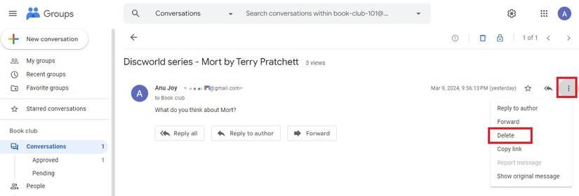 Google Groups: How to find and post messages in a group