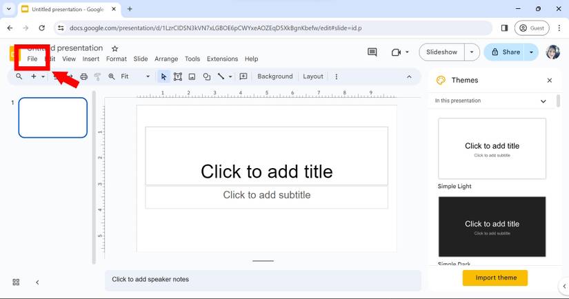 Google Slides: How to change the size of your presentation slides