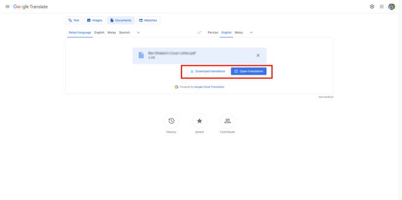 How to translate a PDF with Google Translate