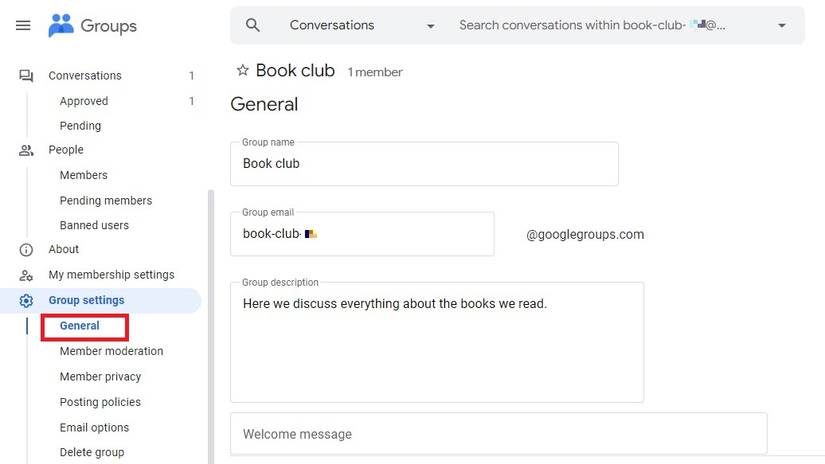 Google Groups: How to set up a new group