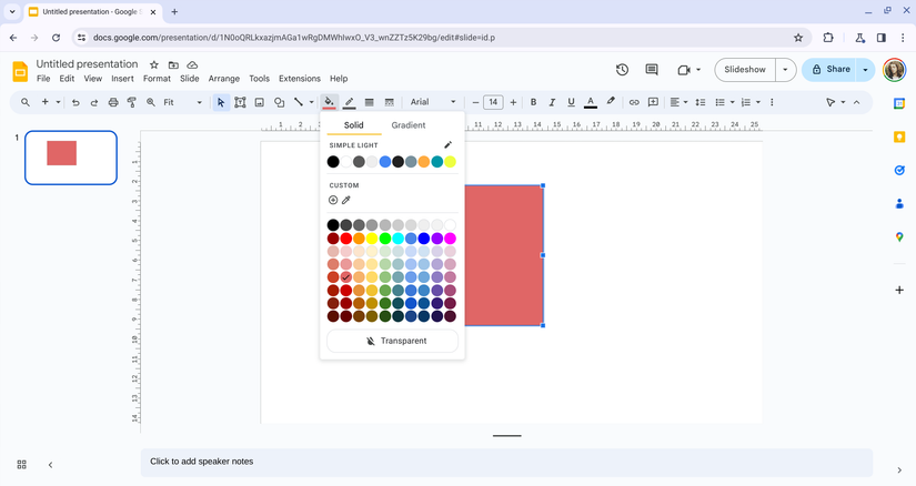Google Slides: How to change the opacity of an image
