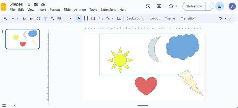 Google Slides: How to group and ungroup elements