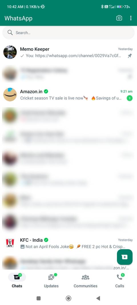 WhatsApp's all-new search bar makes another appearance