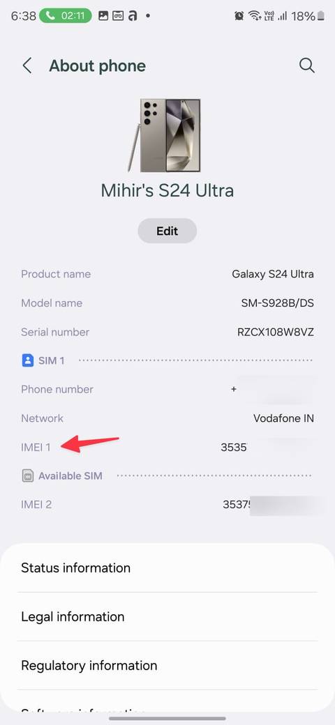How to find your phone's IMEI number