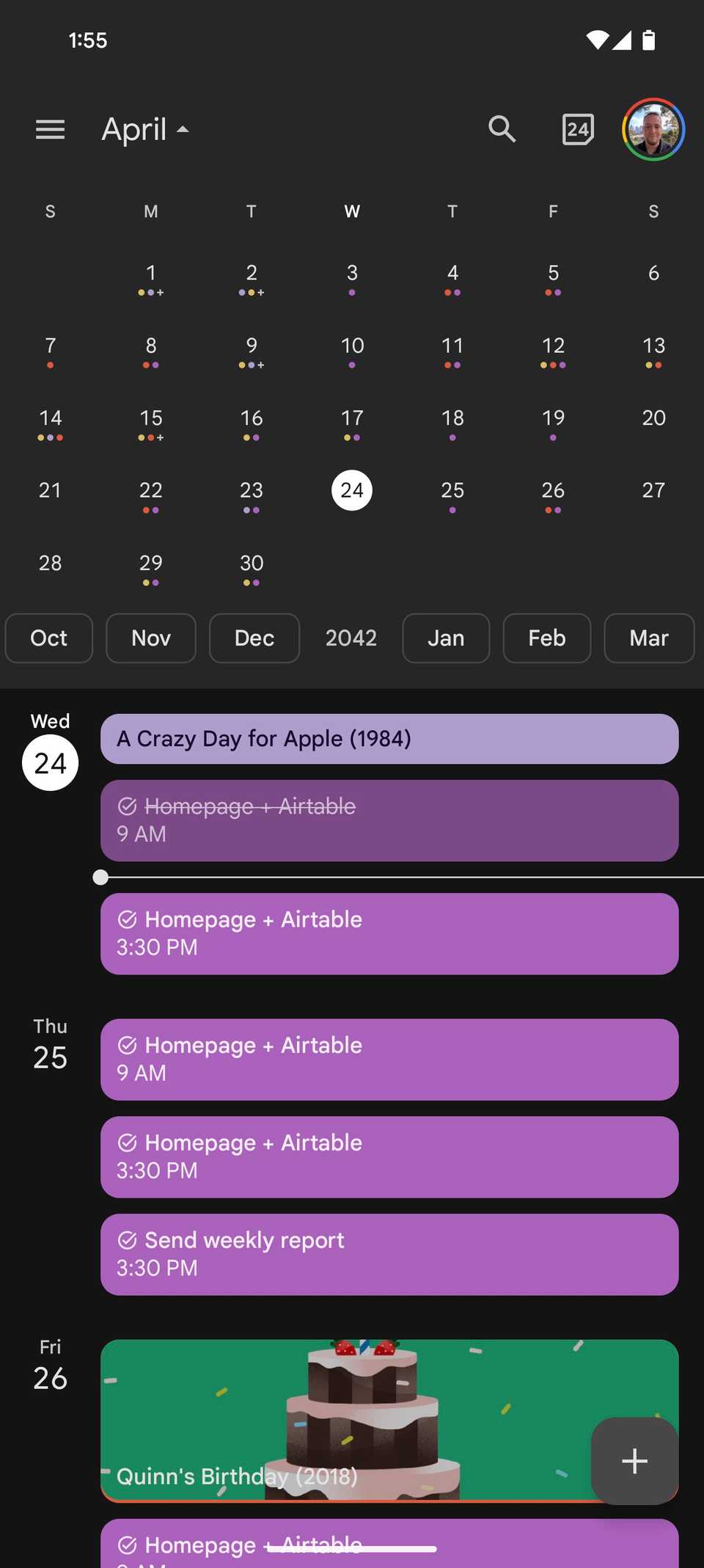 Google Calendar adds chips for easier month navigation