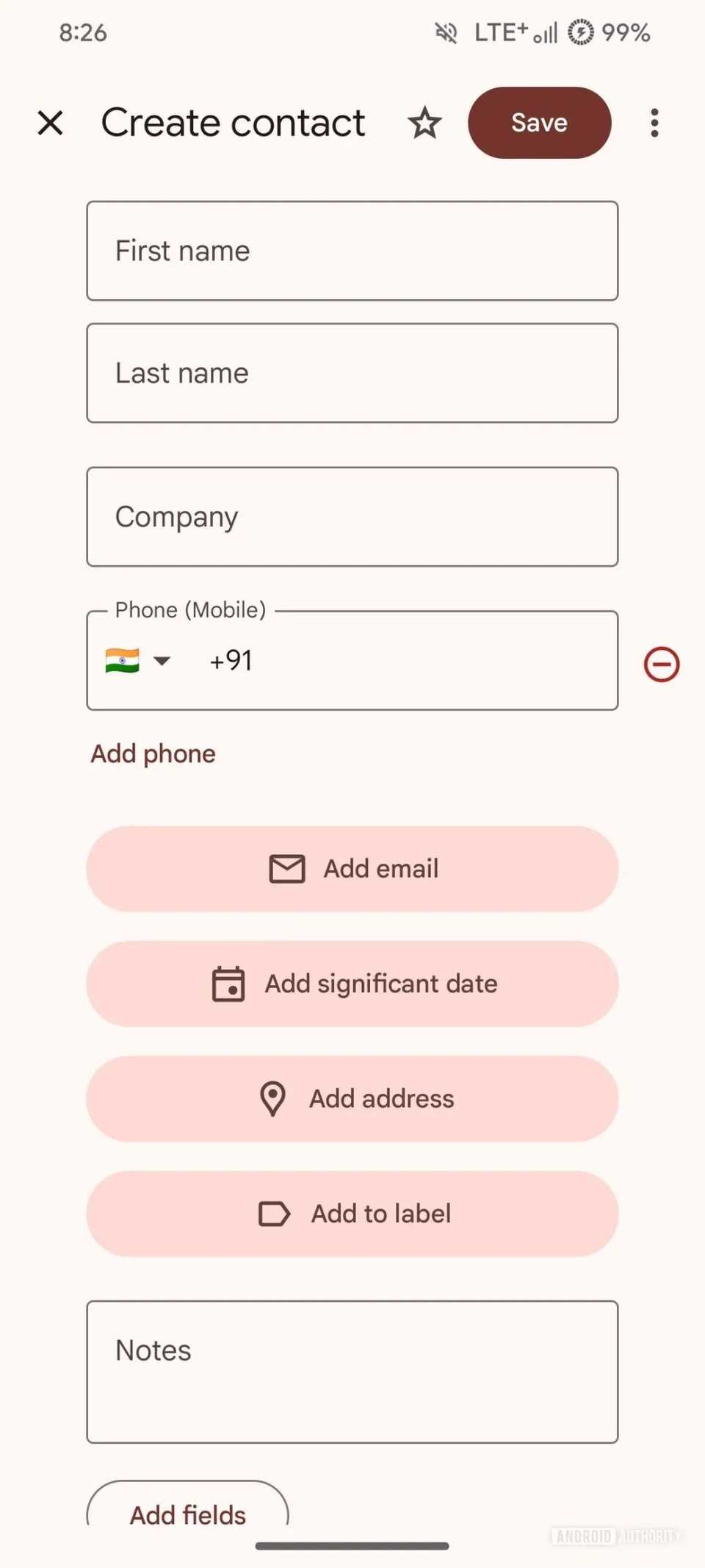 Google Contacts is redesigning the New Contacts page