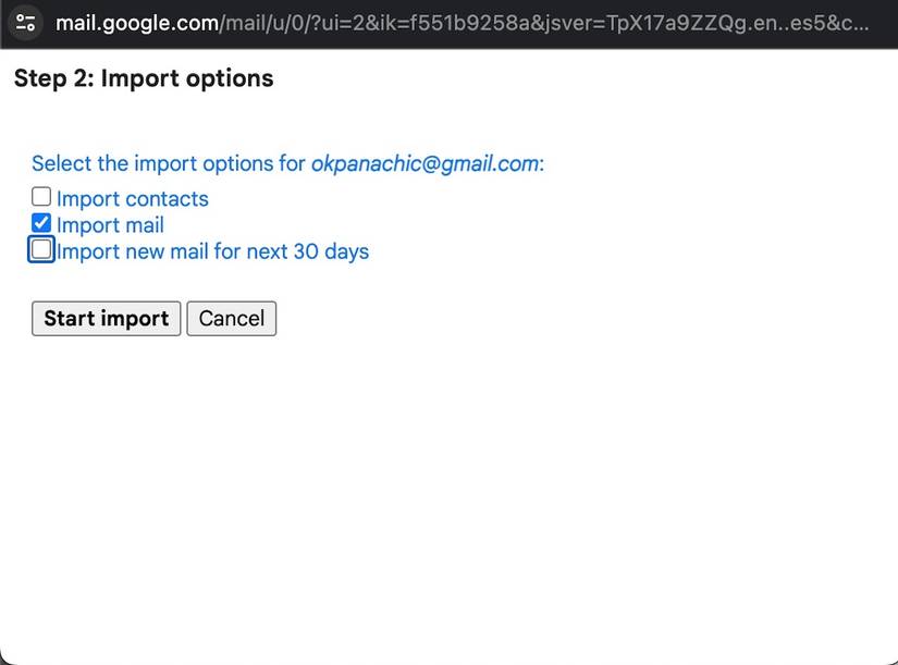 Gmail: How to transfer email messages from one account to another