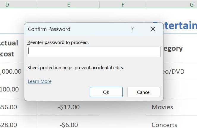 Microsoft Excel: How to lock or unlock a spreadsheet