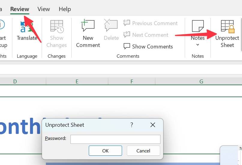 Microsoft Excel: How to lock or unlock a spreadsheet