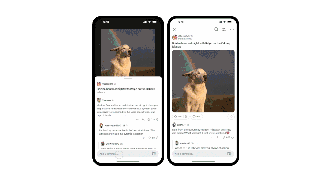 The Reddit app is giving comments some long-overdue attention