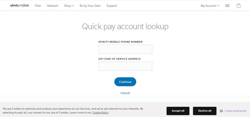 Xfinity Mobile: How to pay your monthly phone bill without signing into ...