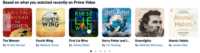 Amazon is using your Prime Video data to recommend audiobooks on Audible