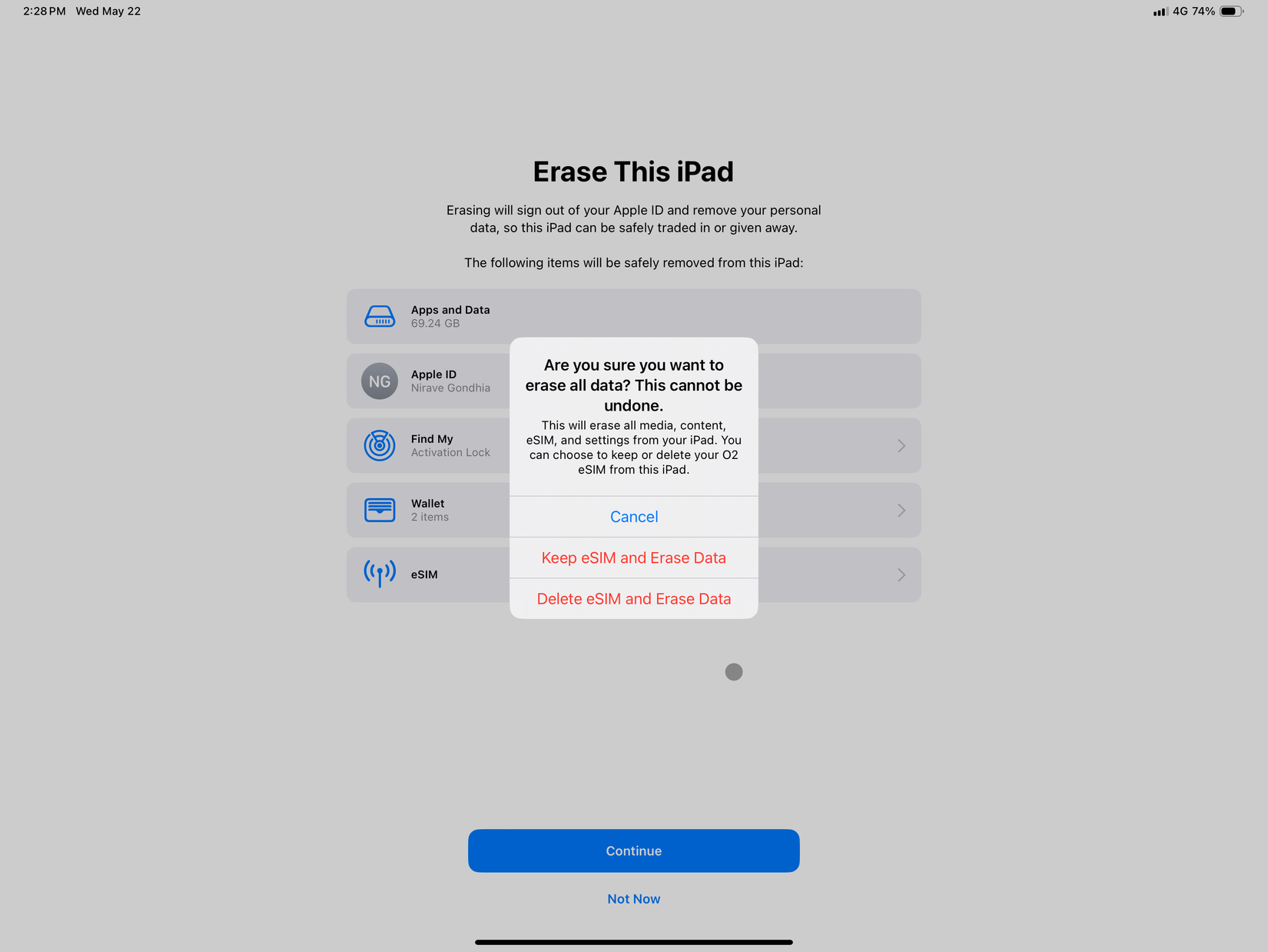 How to factory reset your iPad