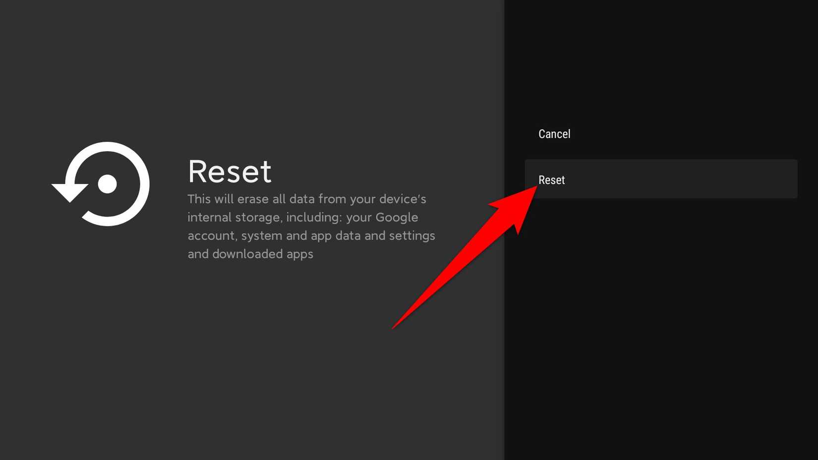 How to factory reset your Android TV