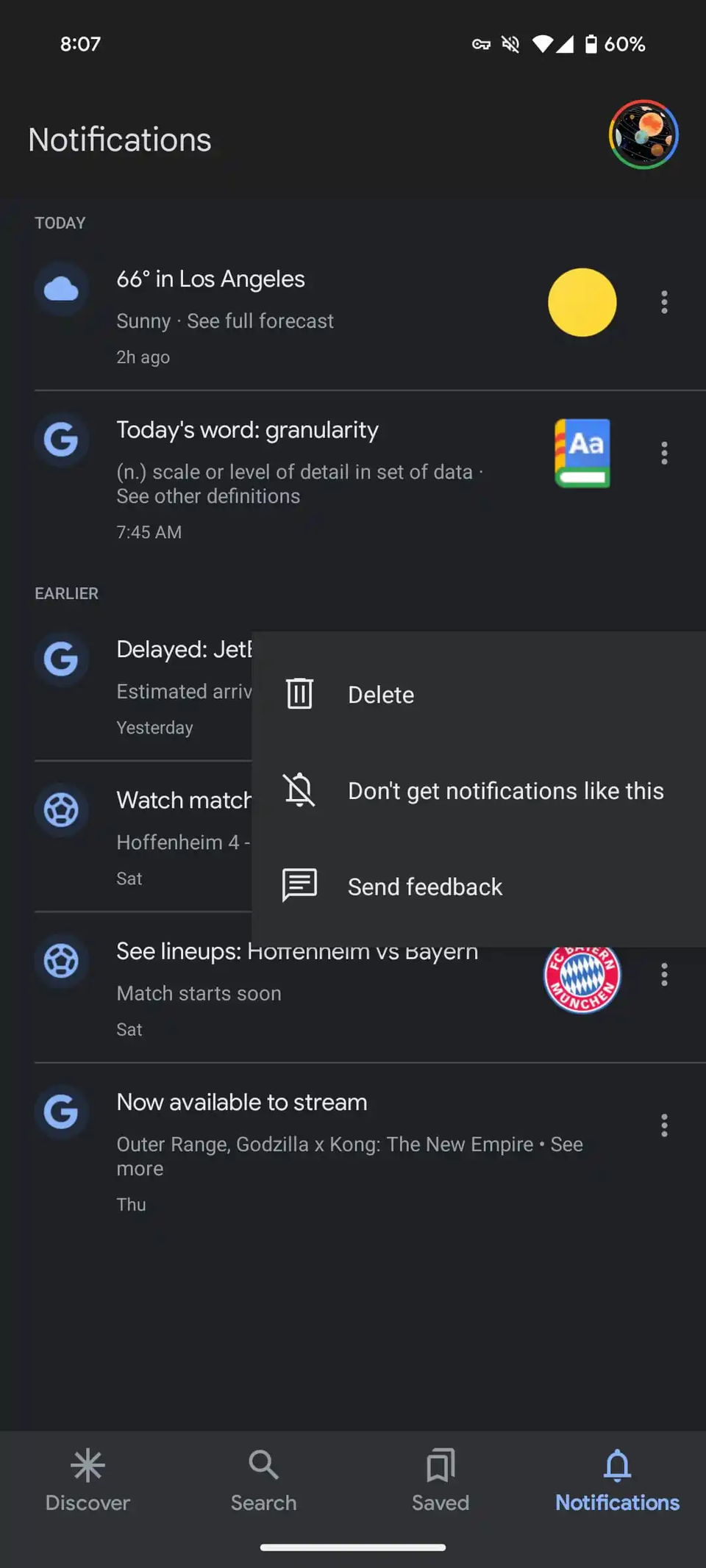 The Google app is getting a brand-new Notifications tab