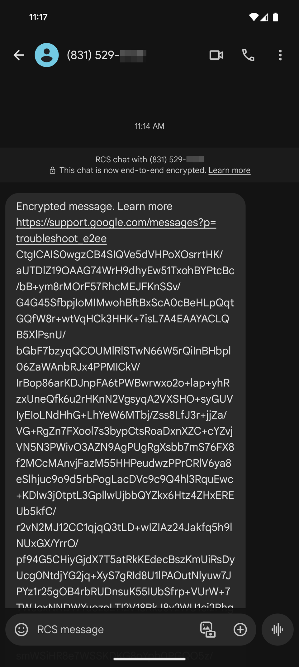 Google Messages users are getting spam-like encrypted RCS messages