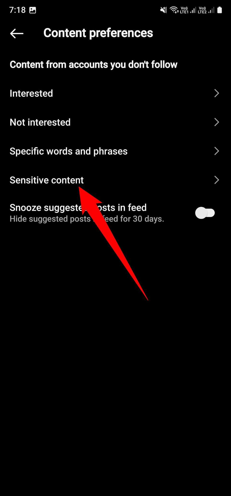 Instagram: How to turn on the Sensitive Content Control