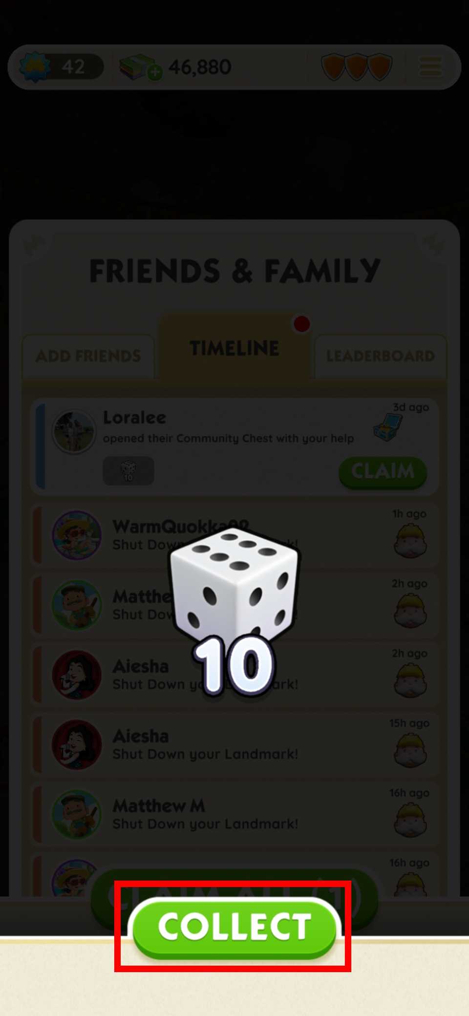Monopoly Go: How to get free dice rolls