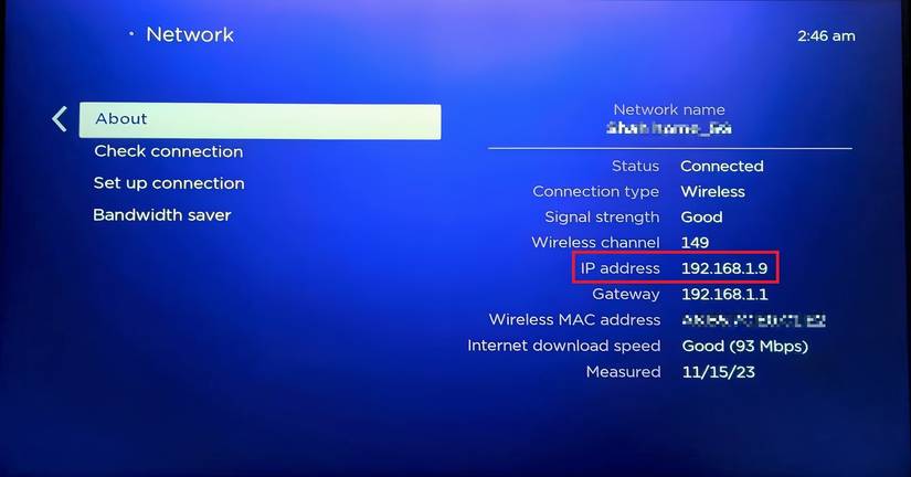 Roku: How to find your Roku IP address