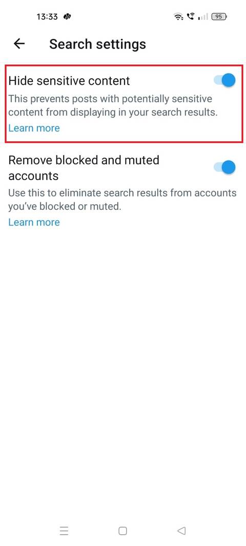 How to disable sensitive content blurring on X