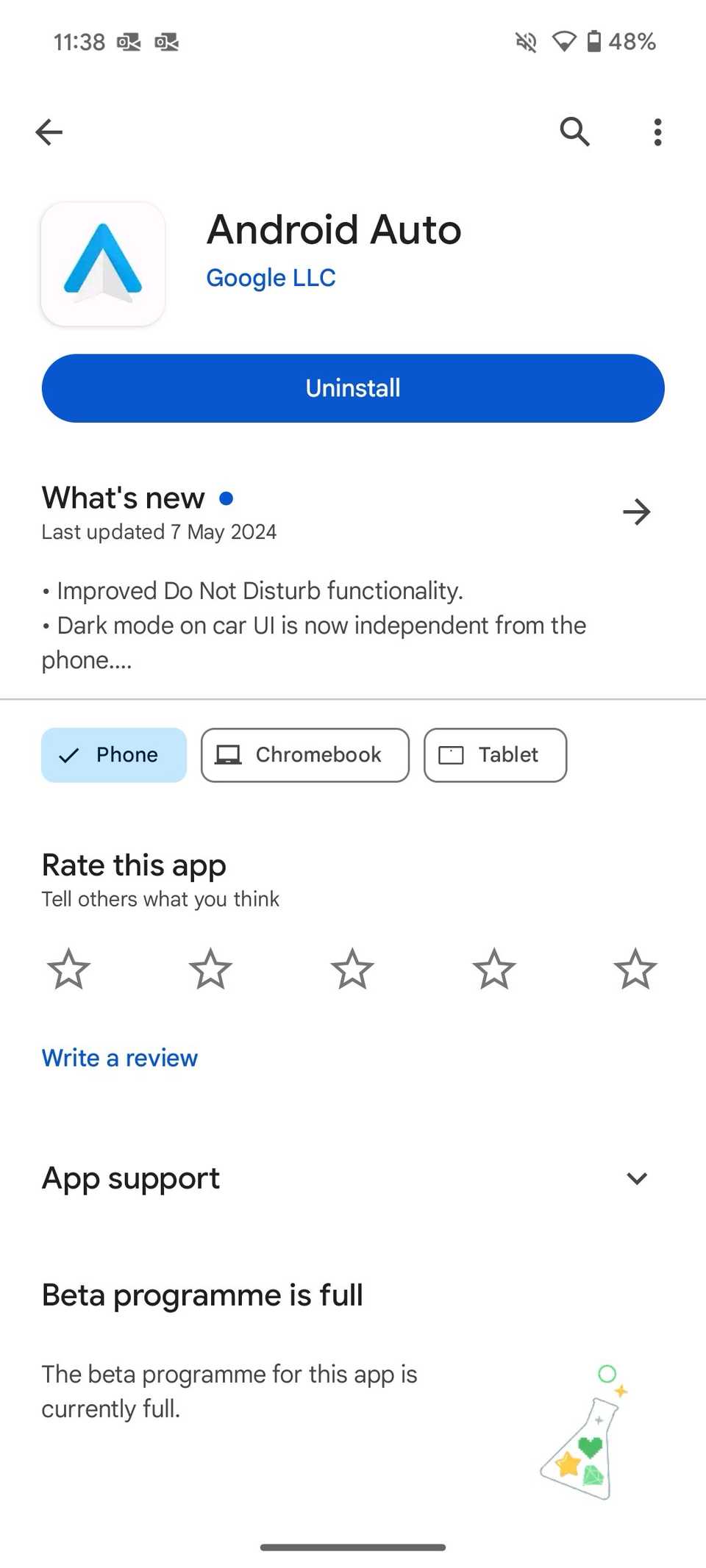 How to update the Android Auto app