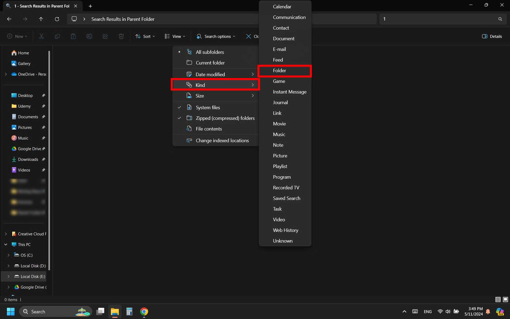 Windows: How to find and delete empty folders