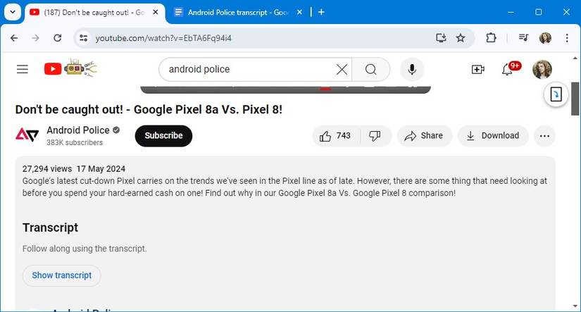 YouTube: How to get a transcript of any video