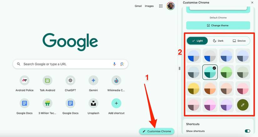change google picture color
