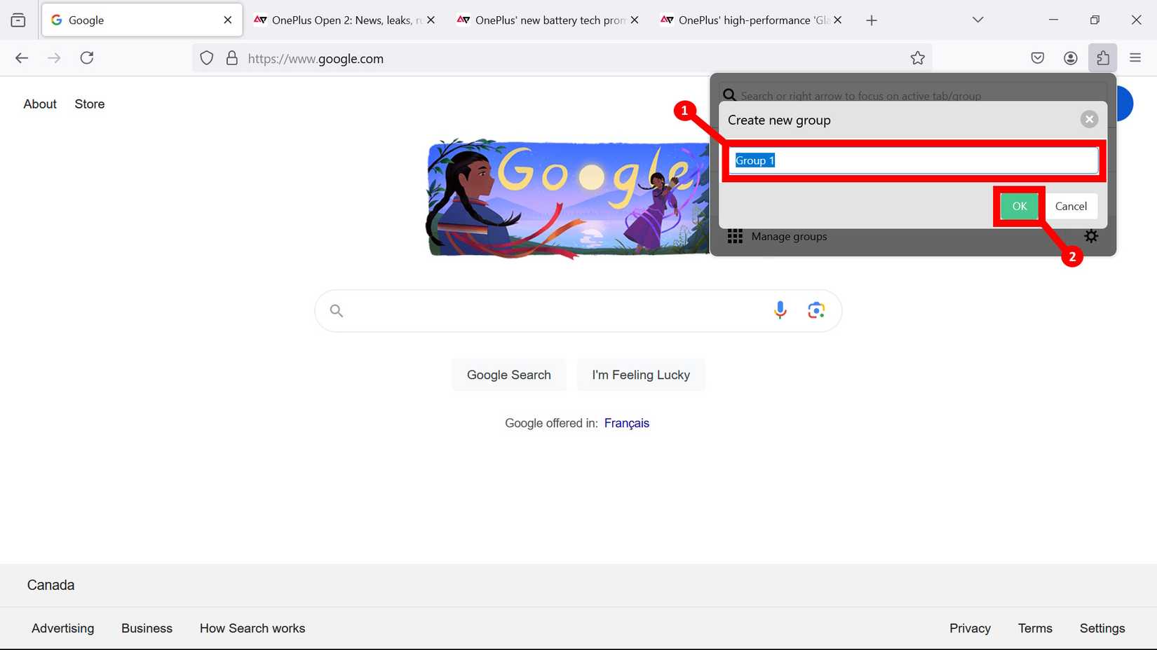 Mozilla Firefox: How to use and add group tabs in the web browser